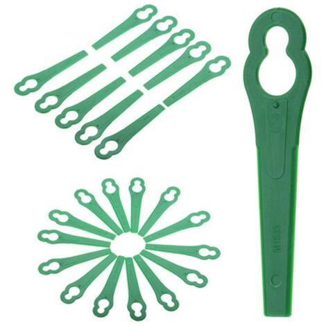 200PCS Green Plastic Lawn Mower Blade Garden Lawn Garden Lawn Mower ...