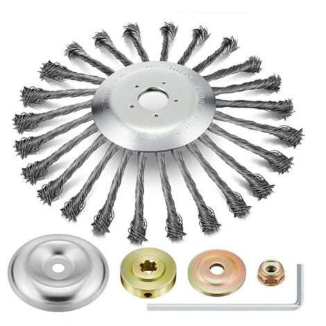 10 Inch Weed Steel Wire Brush, Wire Trimmer Blade with Universal ...