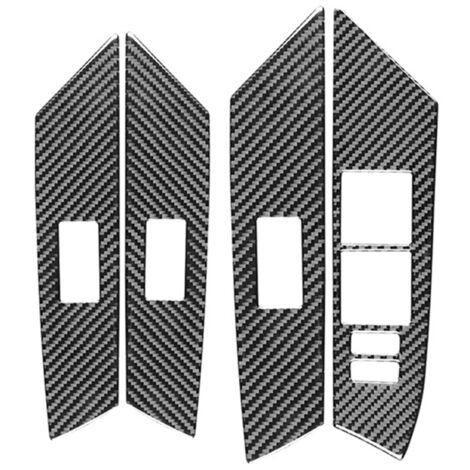 Window Switch Panel Trim Frame Carbon Fiber Decor Sticker for Toyota ...