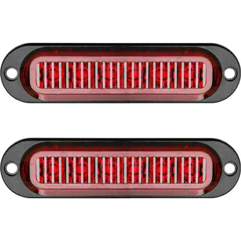 2X Red 24V 12V LED Side Marker Clearance Light Lamp RV Truck Trailer ...