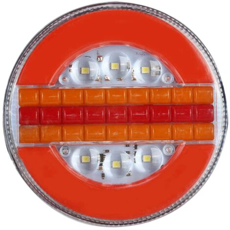 24V 49 LED Round Hamburger Rear Tail Lights Sequential Dynamic ...