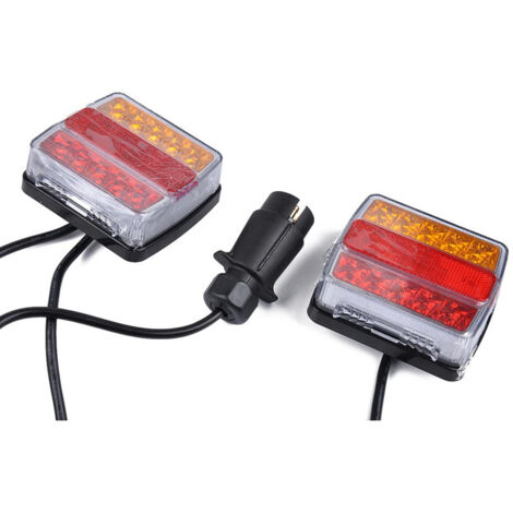 2 Piece 16 LEDs Trailer Tail Light with Magnet Combination Towing ...