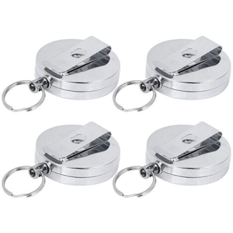 4PCS Retractable Fishing Line Line Cutter Keychain Carabiner Reels Key ...