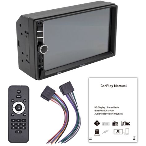 2 Din 7 Inch Car Radio Car Stereo Bluetooth MP5 Player with CarPlay ...
