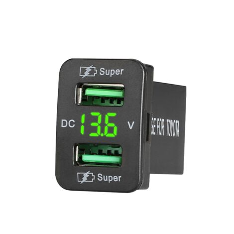 Dual USB Port Fast Charging Connector for Toyota Recessed Car Charger ...