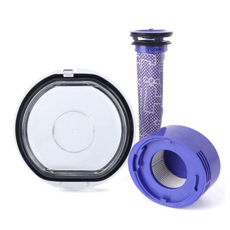 Dust Bin Lid with Sealing Ring for Dyson V7 V8 with Pre & Post HEPA ...