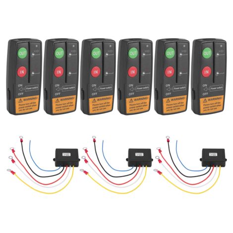 3 Set 12V Universal Car Digital Wireless Winch Crane Remote Control ...
