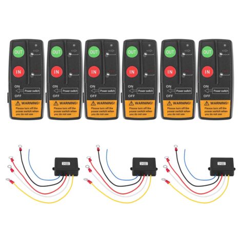 3 Set 12V Universal Car Digital Wireless Winch Crane Remote Control ...
