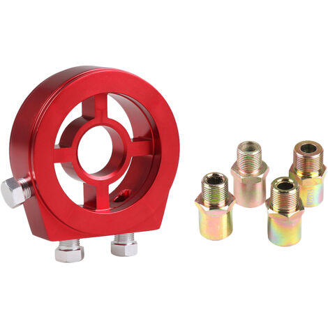 Aluminum Car Oil Temp Gauge Oil Pressure Gauge Cooling Filter Sandwich ...