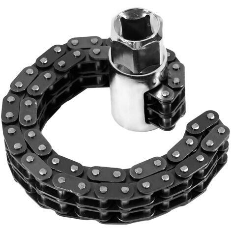 14CM heavy-duty chain oil filter wrench 52-section double chain wrench ...