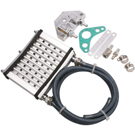 Universal Motorcycle CNC Aluminum Engine Oil Cooler Cooling Radiator ...