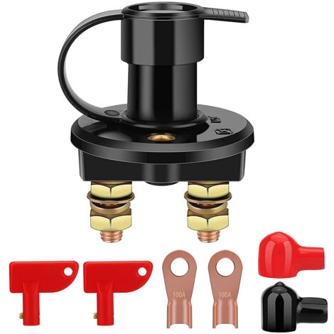 Battery Disconnect Switch with Keys Battery Kill Switch 12V 24VBattery ...