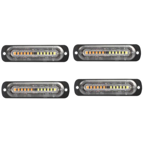 4PCS Light Police Strobe Warning Light , 12 LED Mini Strobe Light Bar ...
