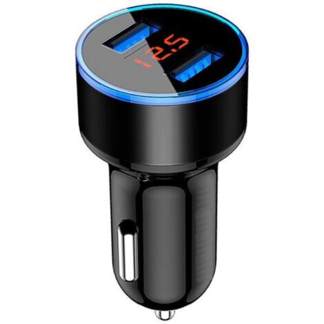3.1A Dual USB Car Charger 2 Port LCD Display 12-24V Fast Quick Charging ...