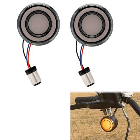 1Pair Motorcycle 1157 Bullet-Style Smoked LED Turn Signal Light For ...