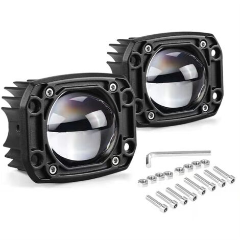 30W Yellow White Colour 12V LED Square Spotlight 3inch Front Bar Fog ...