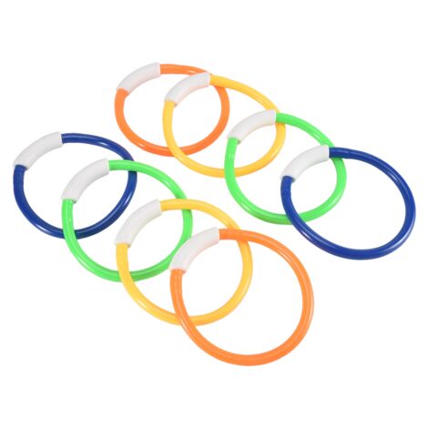 8PCS Pool Toys, Colorful Rings for Kids, Underwater Training, Swimming ...