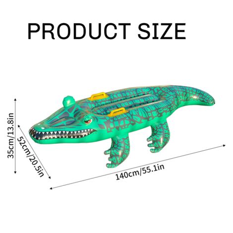 Reptile Ride on Toys, Crocodile Inflatable Pool Float for Kids, Fun ...