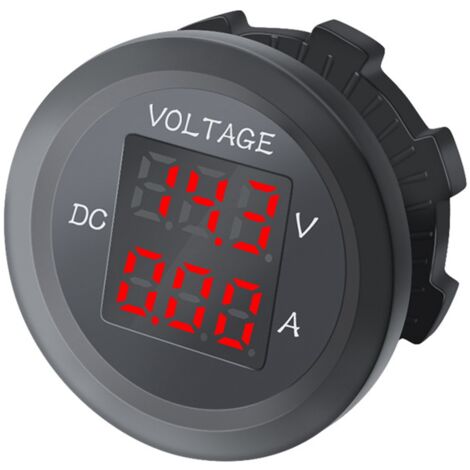 Car LED Digital Voltmeter DC 12V/24V Dual Ammeter Voltage Gauge for ...
