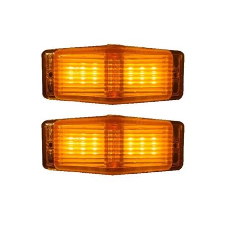 2Pcs LED Marker Lights Front Double Burner Indicator LampFor Man Truck ...