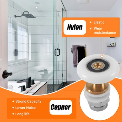Shower Sliding Door Roller Runner Wheel 27mm Diameter