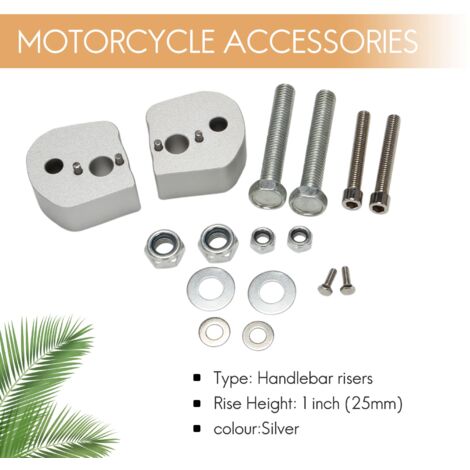 Motorcycle Handlebar Riser for FJR1300 FJR 1300 2006-2019 Silver ...