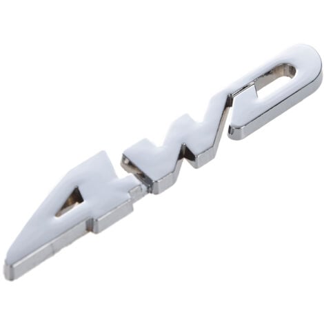 4WD Displacement Car Chromed Emblem Badge Sticker Logo