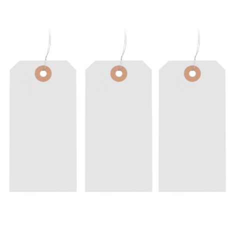 125 Pcs Hang Tags with Reinforced Eyelet and Wire, Pre-Attached Wire ...