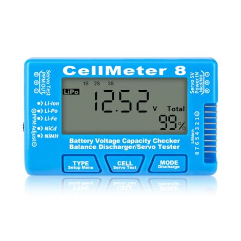 RC Cellmeter 8 Digital Battery Capacity Checker Controller Tester ...