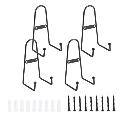 4 Pack Wall Mount Plate Display Stands, Medium Easel Holder Hanger ...