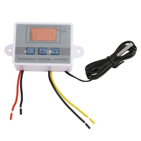 XH-W3002 Microcomputer Digital Thermostat 12V 120W with Probe Heat Cool ...