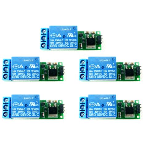 5Pcs 6-24V Flip-Flop Latch Relay Bistable Self-Locking Low Pulse ...