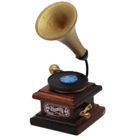 1:12 Dollhouse Miniature Furniture Vintage Phonograph Record Player