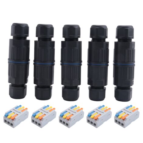 5PCS IP68 Waterproof Junction Box(AC 250V, 16A) 4 Pin