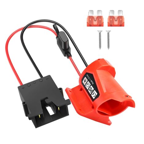 Battery Adapter for 12V M12 DIY Ride on Truck, Robotics, RC Toys Black Plug