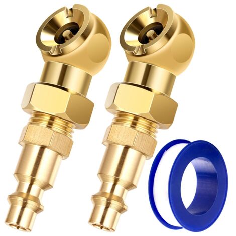 2Pack Portable Air Chucks,Solid Metal Closed Ball Chuck