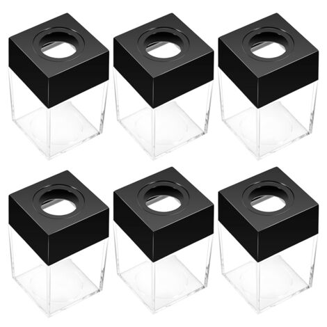 6 Pack Magnetic Paper Clip Holder Black Paperclip Holders for Desk