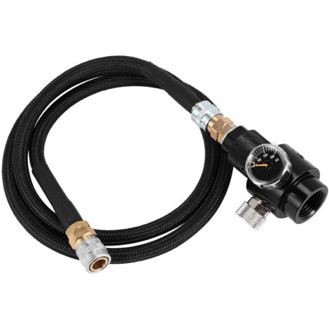 Regulator with 100cm FLEX Remote Hose Line 0-200 Psi to Co2 Tank Cylinder