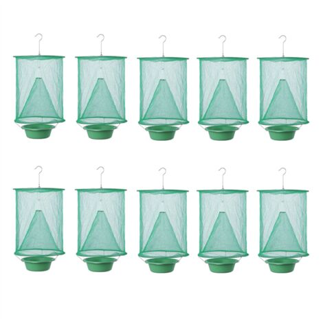 10PCS Fly Catcher Reusable Hanging Trap Flytrap Cage Net Outdoor Garden Flycatcher