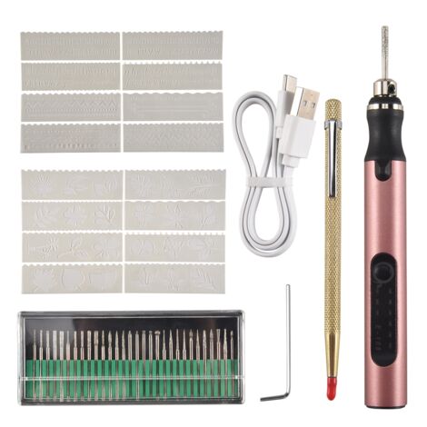 Rechargeable Cordless Mini Engraver Pen DIY Engraving Tool Kit A