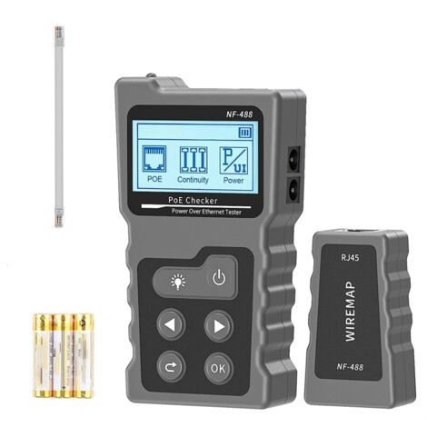 -488 PoE Tester Inline for Power over Ethernet Voltage Current Test ...