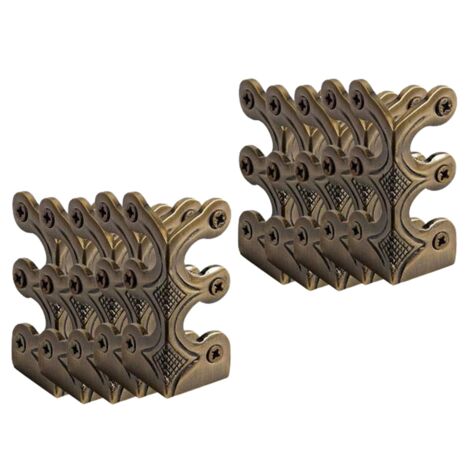 10PC Skiffers Baseboard Corner Protectors Bronze