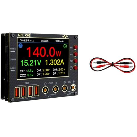 I2C C09 Waveform Ammeter Input Dual Channel Voltage Current Tester B