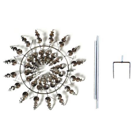 Metal Windmill Decoration, Garden Wind Spinner, 3D Powered Sculpture ...