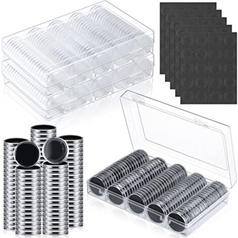 300Pcs 30 mm Coin Capsules with Protect Gasket(17/19/21.5/25/27/30mm)