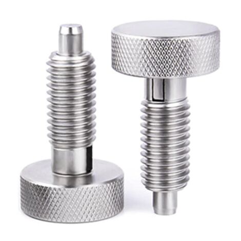 2Pcs Hand Retractable Spring Plungers with Knurled Handle M6