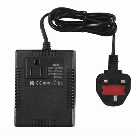 300W Voltage Converter 220V To 110V Transformer Travel Adapter UK Plug