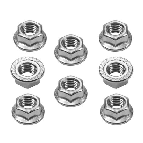 12 Pack M Serrated Flange Hex Nuts, M12-1.75mm Hexagon Nuts