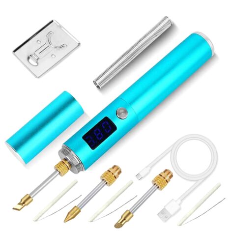High-Power Soldering Iron Rechargeable with LED Display USB Fast Heat