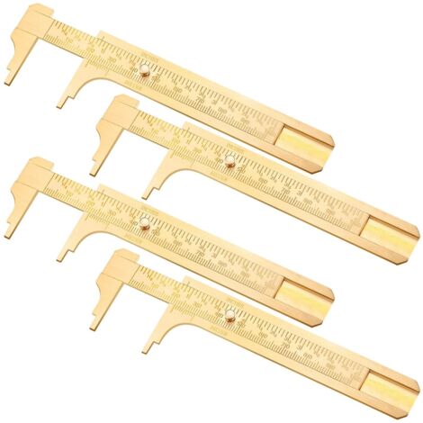 4 Pieces Vernier Calipers Pocket Measuring Dual Scale Sliding Gauge ...